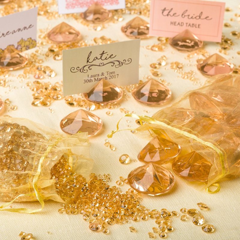 Luxury Gold Diamond Table Confetti Party & Wedding Decorations ...